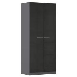 Dreht&uuml;renschrank Rauch "Kleiderschrank Schrank Garderobe TOPSELLER OTELI inkl. Inneneinteilung", graumetallic, hochglanz effektgrau, B:91cm H:210cm T:54cm, Holzwerkstoff, Schr&auml;nke, Dreht&uuml;renschrank, mit zus&auml;tzlichen Einlegeb&ouml;den, optional mit Spiegel MADE IN GERMANY