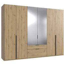 Dreht&uuml;renschrank wimex "Mugano", artisan, eiche nachbildung, griffe schwarz, B:270cm H:208cm T:58cm, Holzwerkstoff, Schr&auml;nke, Dreht&uuml;renschrank, in vielen Breiten, 208 oder 236 cm hoch, Made in Germany
