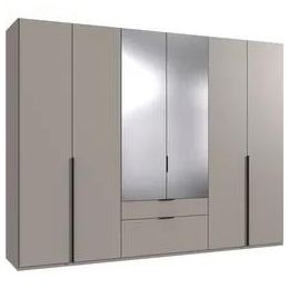 Dreht&uuml;renschrank wimex "Mugano", saharagrau, griffe schwarz, B:270cm H:208cm T:58cm, Holzwerkstoff, Schr&auml;nke, Dreht&uuml;renschrank, in vielen Breiten, 208 oder 236 cm hoch, Made in Germany