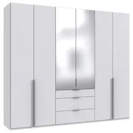 Dreht&uuml;renschrank wimex "Mugano", wei&szlig;, griffe alufarben, B:270cm H:236cm T:58cm, Holzwerkstoff, Schr&auml;nke, Dreht&uuml;renschrank, in vielen Breiten, 208 oder 236 cm hoch, Made in Germany