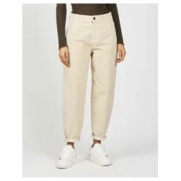 Loose-fit-Jeans Gang "94VIA", Damen, Gr. 28, N-Gr, beige (ecru), Denim/Jeans, Obermaterial: 98% Baumwolle, 2% Elasthan, regular fit, Jeans, mit extra weitem Bein