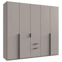 Dreht&uuml;renschrank wimex "Mugano", saharagrau, griffe schwarz, B:225cm H:208cm T:58cm, Holzwerkstoff, Schr&auml;nke, Dreht&uuml;renschrank, in vielen Breiten, 208 oder 236 cm hoch, Made in Germany