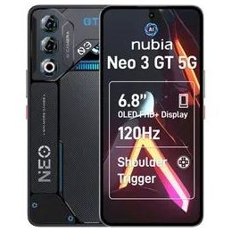 NUBIA Smartphone "Neo 3 GT 5G", Energieeffizienz: C (A-G), grau (interstellar gray), 256 GB, Mobiltelefone