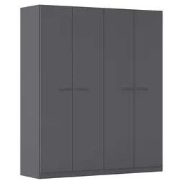 Dreht&uuml;renschrank Rauch "Kleiderschrank Schrank Garderobe TOPSELLER OTELI inkl. Inneneinteilung", graumetallic, B:181cm H:210cm T:54cm, Holzwerkstoff, Schr&auml;nke, Dreht&uuml;renschrank, mit zus&auml;tzlichen Einlegeb&ouml;den, optional mit Spiegel MADE IN GERMANY