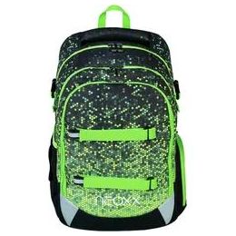 Schulrucksack neoxx "Active Pro", Kinder, Gr. B/H/T: 31cm x 45,5cm x 24cm, schwarz (pixel my mind), Polyester, Rucks&auml;cke Schulrucksack, Topseller