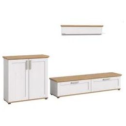 Wohnwand Home Affaire "Cosenza", sibu l&auml;rche nachbildung, B:260cm H:151cm T:40cm, Kastenm&ouml;bel-Sets, Wohnwand, Cosenza, Breite: 260 cm, Highboard, Lowboard, Wandboard