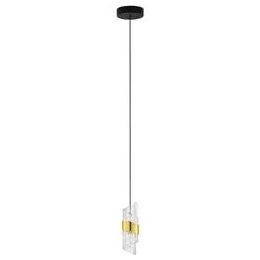 NOVA LUCE Pendelleuchte "SENECA", schwarz, gold, 1, &Oslash; 6,5cm H: 150cm, 1 Stk., Leuchten, Pendelleuchte