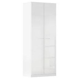 Dreht&uuml;renschrank Rauch "Kleiderschrank Schrank Garderobe TOPSELLER OTELI inkl. Inneneinteilung", alpinwei&szlig;, hochglanz wei&szlig;, B:91cm H:229cm T:54cm, Holzwerkstoff, Schr&auml;nke, Dreht&uuml;renschrank, mit zus&auml;tzlichen Einlegeb&ouml;den, optional mit Spiegel MADE IN GERMANY