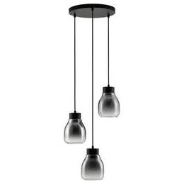 NOVA LUCE Pendelleuchte "BLACU", schwarz, 3, H: 120cm, 1 Stk., Leuchten, Pendelleuchte