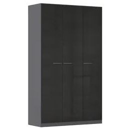 Dreht&uuml;renschrank Rauch "Kleiderschrank Schrank Garderobe TOPSELLER OTELI inkl. Inneneinteilung", graumetallic, hochglanz effektgrau, B:136cm H:229cm T:54cm, Holzwerkstoff, Schr&auml;nke, Dreht&uuml;renschrank, mit zus&auml;tzlichen Einlegeb&ouml;den, optional mit Spiegel MADE IN GERMANY