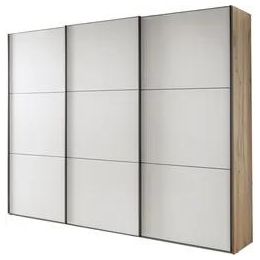 Schwebet&uuml;renschrank Wiemann "Phoenix, Made in Germany, modernes Design, Highlight, Blickfang", bianco, eiche, nachbildung, B:279cm H:236cm T:67cm, Schr&auml;nke, Schwebet&uuml;renschrank, maximaler Staurraum, inkl.Einlegeb&ouml;den, W&auml;scheb&ouml;den u. D&auml;mpfer