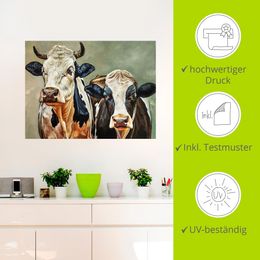 Wandbild Artland, B:80cm H:60cmfarbe bild(er): gr&uuml;n, Vinyl, Wohnzimmer, Bilder, "Moo-Ment", als Alubild, Leinwandbild, Poster, Wandaufkleber in