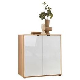 Kommode Wiemann "Cardiff Sideboard, W&auml;scheschrank, teilmassiv Erle, 80 cm", wei&szlig;, Erle,Front Glas wei&szlig;, Erle, Sideboards, Kommode, verschiedenen Ausf&uuml;hrungen, inklusive Einlegeboden