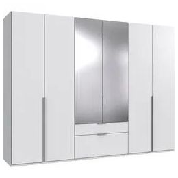 Dreht&uuml;renschrank wimex "Mugano", wei&szlig;, griffe alufarben, B:270cm H:208cm T:58cm, Holzwerkstoff, Schr&auml;nke, Dreht&uuml;renschrank, in vielen Breiten, 208 oder 236 cm hoch, Made in Germany