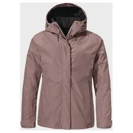 Sch&ouml;ffel Doppeljacke SCH&Ouml;FFEL "Hiking 3in1 Jacket Style Okere WMS", Herren, Gr. 40, lila (3905, braun), Aussenjacke Oberstoff: Aussenseite: 100% Polyester; (Membran: Thermoplastisches Polyurethan); Futter: 100% Polyester Innenjacke Oberstoff: 100% Polyester; Futter &Auml;rmel: 100% Polyester, regular fit, hoch geschlossener Ausschnitt, Jacken