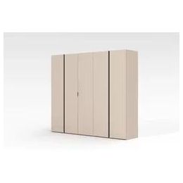 Kleiderschrank Home Affaire "RUBINO, Dreht&uuml;renschrank,Schlafzimmerschrank mit hochwertigem Alugriff", kaschmir matt lackiert, B:250cm H:223cm T:60cm, FSC-zertifizierter Holzwerkstoff, Schr&auml;nke, Kleiderschrank, Made in Italy, in Breite w&auml;hlbar, Basisausf&uuml;hrung, Zubeh&ouml;r extra