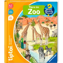 Ravensburger Kinderbuch "tiptoi Wieso? Weshalb? Warum? Tiere im Zoo", B:24,5cm H:27,8cm, bunt, B&uuml;cher, Made in Europe