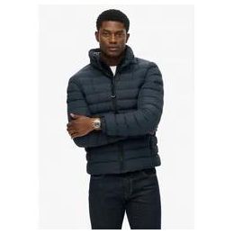 Steppjacke Superdry "FUJI PRINT PADDED JACKET", Herren, Gr. M, blau (eclipse navy), Web, Obermaterial: 100% Polyester, unifarben, slim fit, Jacken Steppjacke