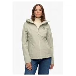Outdoorjacke Superdry "WATERPROOF JACKET", Damen, Gr. M, dusty sage, Web, Obermaterial: 100% Polyester, unifarben, loose fit Po-bedeckend, Jacken Outdoorjacke, Wasserdicht (S&auml;ule wird nachgereicht)