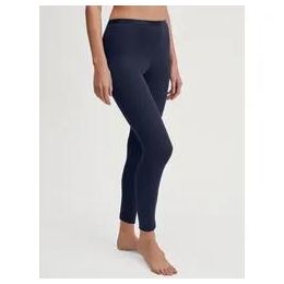 Leggings Calida "True Confidence", Damen, Gr. S (40/42), N-Gr, blau (evening blau), Feinripp, Obermaterial: 70% Schurwolle, 30% Seide, normal lang, Hosen Leggings, w&auml;rmend, elastisch, Feinripp-Qualit&auml;t, atmungsaktiv, weich