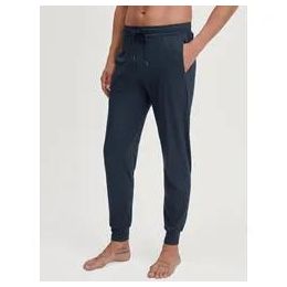 Pyjamahose Calida "DSW Balancing", Damen, Gr. XXL (58/60), N-Gr, blau (saphir blau), Single Jersey, Obermaterial: 65% Modal (TENCELTM), 28% Modal, 7% Elasthan, bequem lang, Hosen Pyjamahose, Seitentaschen, Single Jersey Qualit&auml;t, elastisch, weich