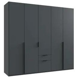 Dreht&uuml;renschrank wimex "Mugano", grafit, griffe schwarz, B:225cm H:208cm T:58cm, Holzwerkstoff, Schr&auml;nke, Dreht&uuml;renschrank, in vielen Breiten, 208 oder 236 cm hoch, Made in Germany