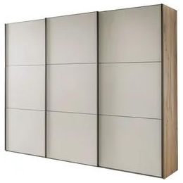 Schwebet&uuml;renschrank Wiemann "Phoenix, Made in Germany, modernes Design, Highlight, Blickfang", bianco, eiche, nachbildung, B:246cm H:217cm T:67cm, Schr&auml;nke, Schwebet&uuml;renschrank, maximaler Staurraum, inkl.Einlegeb&ouml;den, W&auml;scheb&ouml;den u. D&auml;mpfer