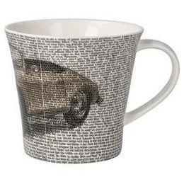 Tasse Goebel "Coffee-/Tea Mug Saxa- Porsche 356 Orange", bunt, B:10,5cm H:9,5cm, Porzellan, Trinkgef&auml;&szlig;e, Tasse