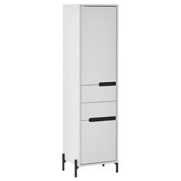 Hochschrank BASIC BY BALCULINA "Avanto 40x155x35 cm", wei&szlig; matt, schwarz, B:40cm H:155cm T:35cm, FSC-zertifizierter Holzwerkstoff, Schr&auml;nke, Hochschrank, Breite 40cm, Softclose f&uuml;r T&uuml;ren, FSC-Mix 70%