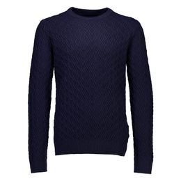 LINDBERGH Herren Strickpullover "Strickpullover Relaxed Fit"navy, Gr. XXXL, unifarben, Obermaterial: 60% Baumwolle, 40% Polyester, Pullover