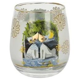 Windlicht Goebel "Windlicht R. Wachtmeister -Al chiaro di luna", bunt, B:8,5cm H:9,5cm T:8,5cm, Glas, Kerzenhalter, Windlicht