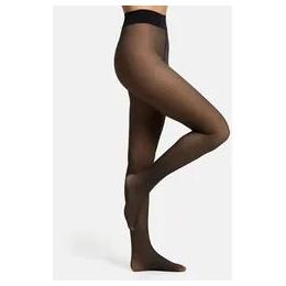 Thermostrumpfhose Camano "comfort", Damen, Gr. 40, schwarz dots, Obermaterial: 50% Polyester, 40% Polyamid, 10% Elasthan, gepunktet, Strumpfhosen, Baumwollzwickel, komfortabel, kuschelig