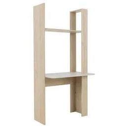 Schrank-Set GAMI "STRAW", beige (kastanie nature nachbildung), B:181cm H:175cm T:50cm, Spanplatte, Kastenm&ouml;bel-Sets, Aufbewahrungsl&ouml;sung mit Schreibtisch.