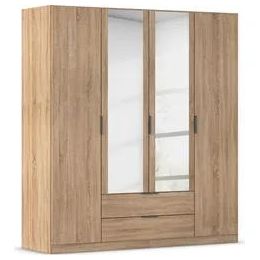 Kleiderschrank Rauch "Dreht&uuml;renschrank Schrank Garderobe Ankleide Schlafzimmer LAGOA", eiche sonoma, B:181cm H:197cm T:54cm, Holzwerkstoff, Schr&auml;nke, Kleiderschrank, ger&auml;umige Schubladen, 3 Breiten, optional mit Aufsatz MADE IN GERMANY