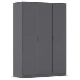 Kleiderschrank Rauch "Dreht&uuml;renschrank Schrank Garderobe Ankleide Schlafzimmer LAGOA", graumetallic, B:136cm H:197cm T:54cm, Holzwerkstoff, Schr&auml;nke, Kleiderschrank, moderne Kantengriffe aus Metall, optional mit Aufsatz MADE IN GERMANY