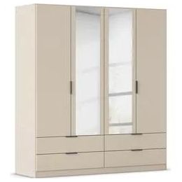 Kleiderschrank Rauch "Dreht&uuml;renschrank Schrank Garderobe Ankleide Schlafzimmer LAGOA", beige (champagner), B:181cm H:197cm T:54cm, Holzwerkstoff, Schr&auml;nke, Kleiderschrank, ger&auml;umige Schubladen, 3 Breiten, optional mit Aufsatz MADE IN GERMANY