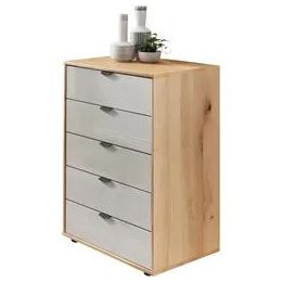 Schubkastenkommode Wiemann "Cardiff Sideboard, W&auml;scheschrank, teilmassiv Bianco-Eiche, Schubladen", braun, B:60cm, Sideboards, Schubk&auml;sten inklusive Selbsteinzug und D&auml;mpfung