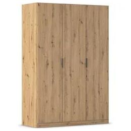 Kleiderschrank Rauch "Dreht&uuml;renschrank Schrank Garderobe Ankleide Schlafzimmer LAGOA", eiche artisan, B:136cm H:197cm T:54cm, Holzwerkstoff, Schr&auml;nke, Kleiderschrank, moderne Kantengriffe aus Metall, optional mit Aufsatz MADE IN GERMANY