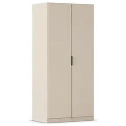 Kleiderschrank Rauch "Dreht&uuml;renschrank Schrank Garderobe Ankleide Schlafzimmer LAGOA", beige (champagner), B:91cm H:197cm T:54cm, Holzwerkstoff, Schr&auml;nke, Kleiderschrank, moderne Kantengriffe aus Metall, optional mit Aufsatz MADE IN GERMANY