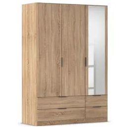 Kleiderschrank Rauch "Dreht&uuml;renschrank Schrank Garderobe Ankleide Schlafzimmer LAGOA", eiche sonoma, B:136cm H:197cm T:54cm, Holzwerkstoff, Schr&auml;nke, Kleiderschrank, ger&auml;umige Schubladen, 3 Breiten, optional mit Aufsatz MADE IN GERMANY