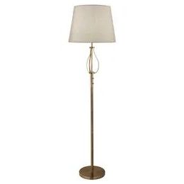 Searchlight Stehlampe "Vegas Floor Lamp", beige (antikmessing, wei&szlig; und cremefarben), 1, &Oslash; 39cm H: 152cm, 1 Stk., Leuchten, Stehlampe