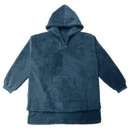 Badeponcho "Polar Bear", blau (marine), L:87cm, Kunstfaser, Castell - MARKENBETTW&Auml;SCHE, Hausm&auml;ntel, Sherpa Teddy Fleece Hoodie, Kuschelhoodie, Kuscheldecke, weich+w&auml;rmend