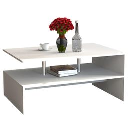 Couchtisch Vcm, B:90cm T:60cmwei&szlig;, Wohnzimmer, Tische, "Holz Sofatisch Couchtisch Wohnzimmertisch Maliso L"