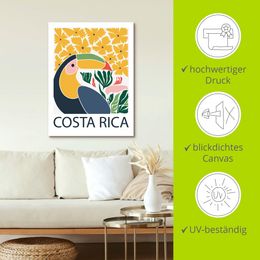 Wandbild Artland, B:90cm H:120cm, bunt, Leinwand, Wohnzimmer, Bilder, "Costa Rica", als Alubild, Leinwandbild, Poster, Wandaufkleber in verschied.