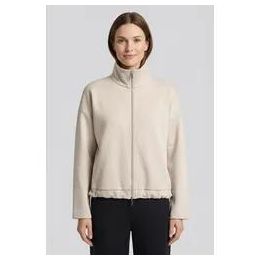 Sweatjacke RICHROYAL, Damen, Gr. L, wei&szlig; stone, Sweatware, Obermaterial: 45% Viskose, 44% Polyester, 11% Elasthan, normal, Sweatjacken Sweatjacke, Tunnelzug-Saum, Stehkragen, regular fit