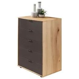 Schubkastenkommode Wiemann "Cardiff Sideboard, W&auml;scheschrank, teilmassiv Bianco-Eiche, Schubladen", braun, B:60cm, Sideboards, Schubk&auml;sten inklusive Selbsteinzug und D&auml;mpfung