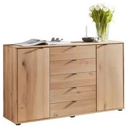 Kombikommode Wiemann "Cardiff Sideboard, W&auml;scheschrank, teilmassiv Bianco-Eiche, Schubladen", braun, Bianco-Eiche,Front Bianco-Eichemassiv, Eiche, Sideboards, Kombikommode, verschiedenen Ausf&uuml;hrungen, inklusive Einlegeb&ouml;den