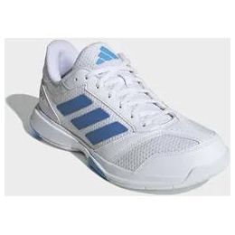 Hallenschuh Adidas PERFORMANCE "LIGRA 8 INDOOR", Herren, Gr. 42, cloud wei&szlig;, ray blau, lucid aquamarine, Synthetik, Textil, Schuhe Hallenschuh, geeignet f&uuml;r jeden Hallensport