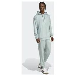 Trainingsanzug Adidas SPORTSWEAR "BIG LOGO HOODED", Herren, Gr. S, wonder sage, Obermaterial: 100% Polyester, Sportanz&uuml;ge Trainingsanzug, Set aus Hose und Hoodie, aus French-Terry-Material, zweiteilig