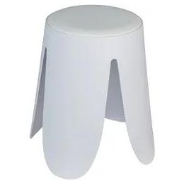 Dusch- und Badhocker Wenko "Comiso", wei&szlig;, B:44,5cm H:46cm T:44,5cm, Duschhocker, belastbar bis 180 kg, mit rutschsicheren F&uuml;&szlig;en